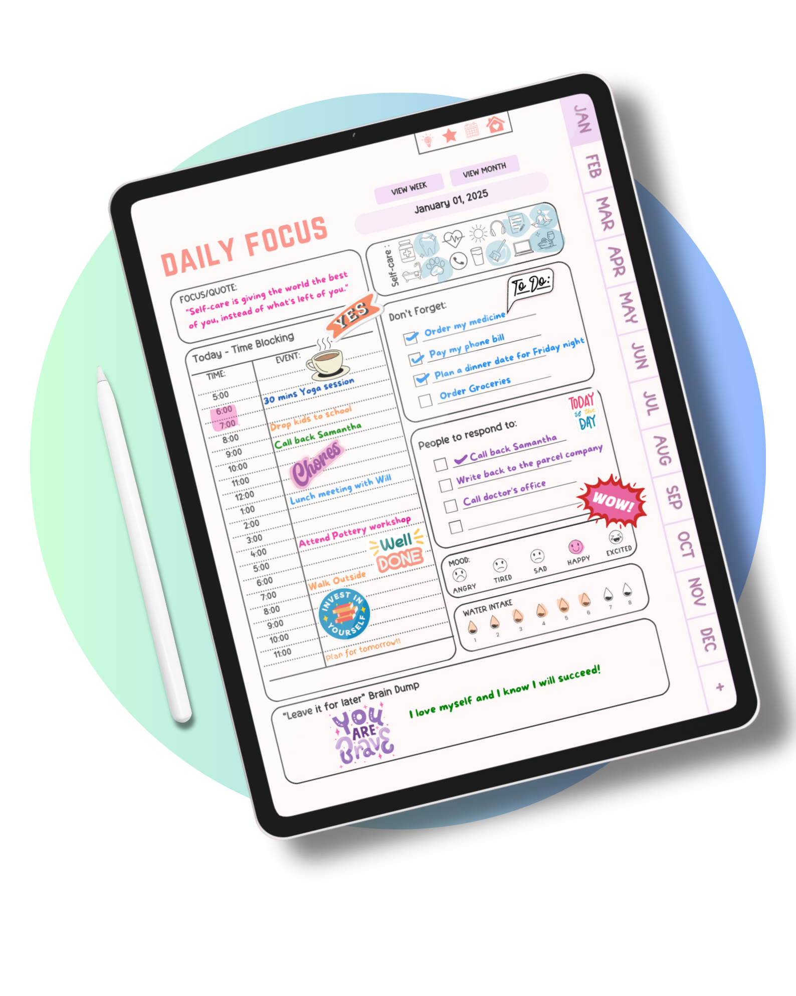 ADHD Digital Planners | Productivity & Focus Tools – Brain Wave Focus