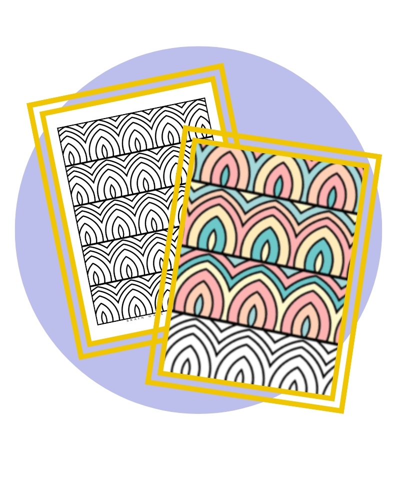 ADHD Calming Tools | Color to Calm Mindfulness Prints – Brain Wave Focus