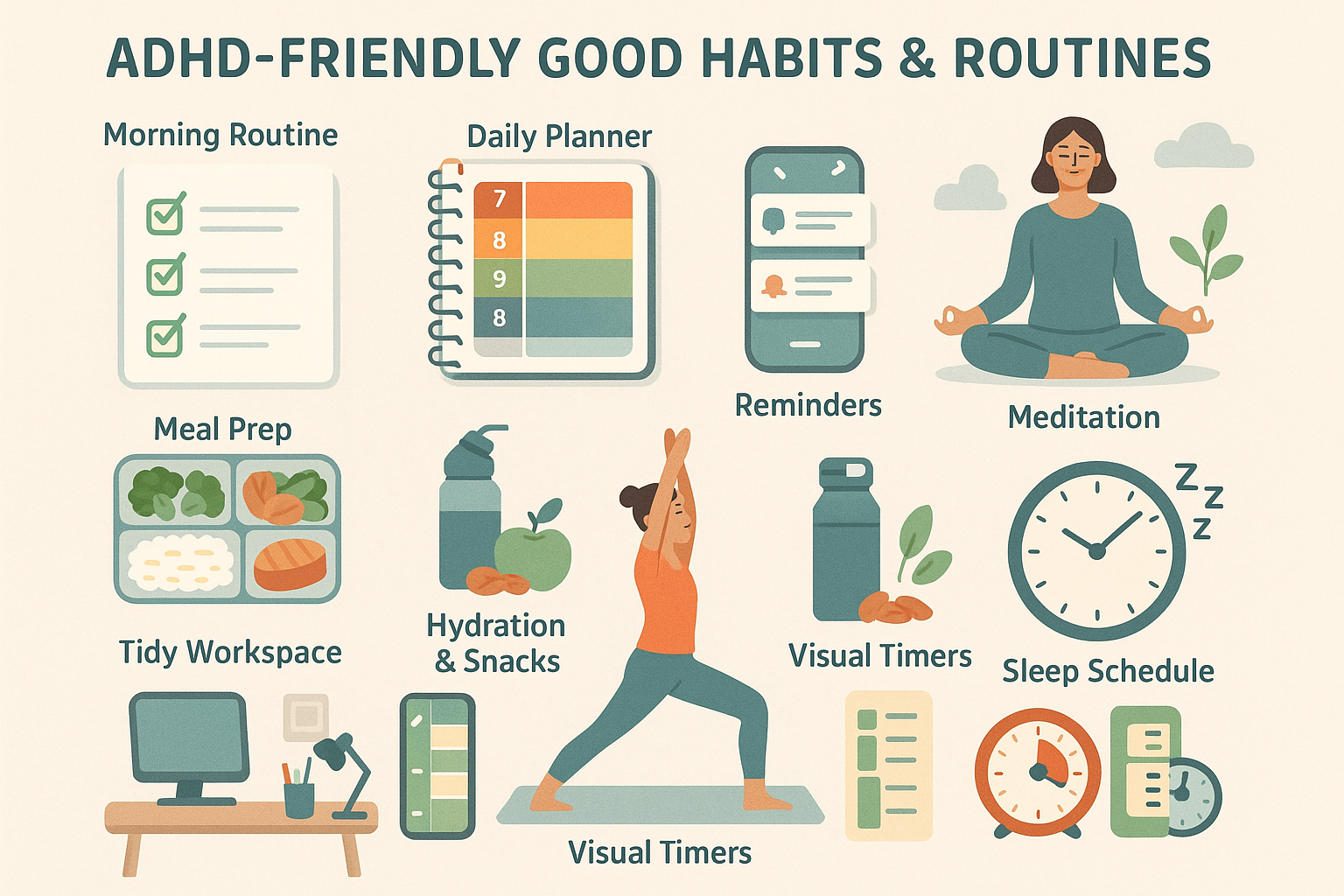 ADHD Routine Planner – Routines & Habits – Brain Wave Focus