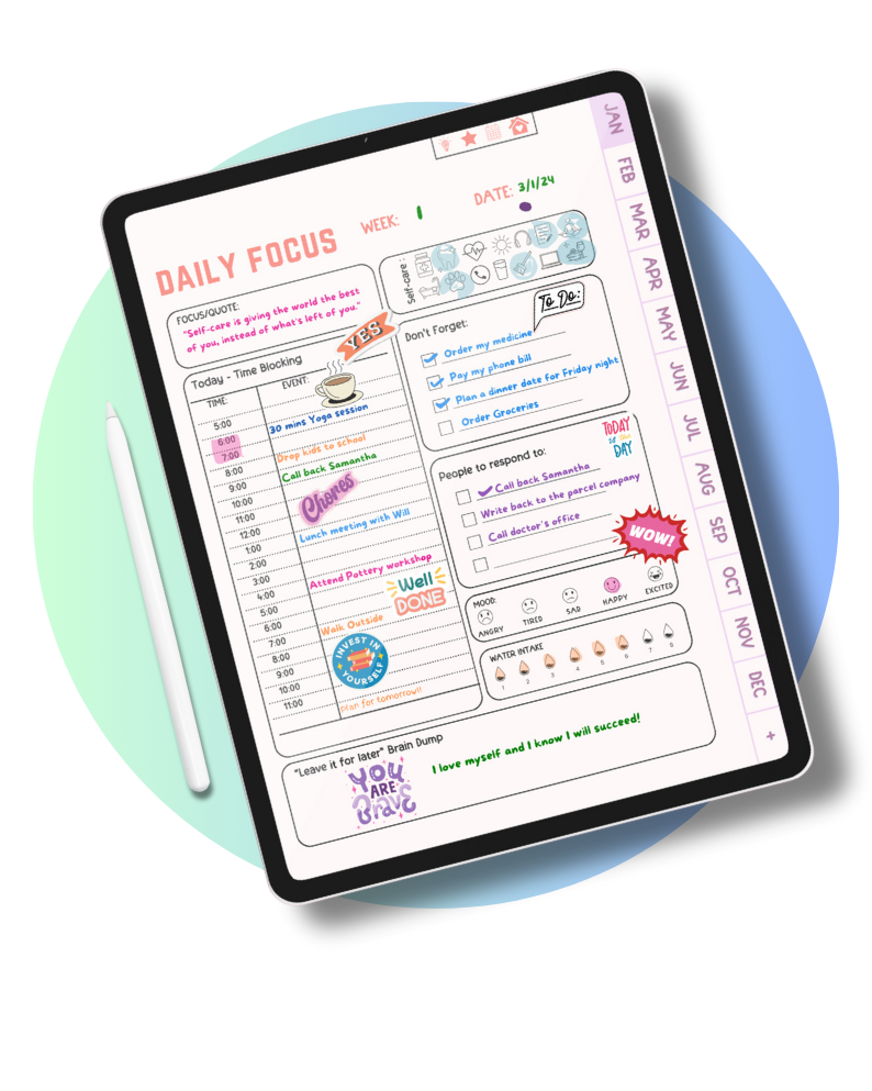 Digital Planners for ADHD & Productivity | Brainwave Focus – Brain Wave ...